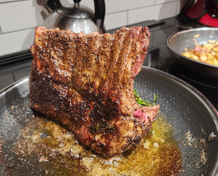 Coffee rubbed Wild Boar Rack - Shogun Farms